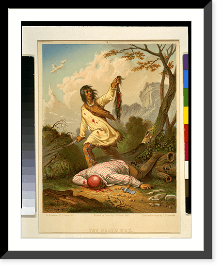 Historic Framed Print, The death cry.S. Eastman, U.S. Army del ...