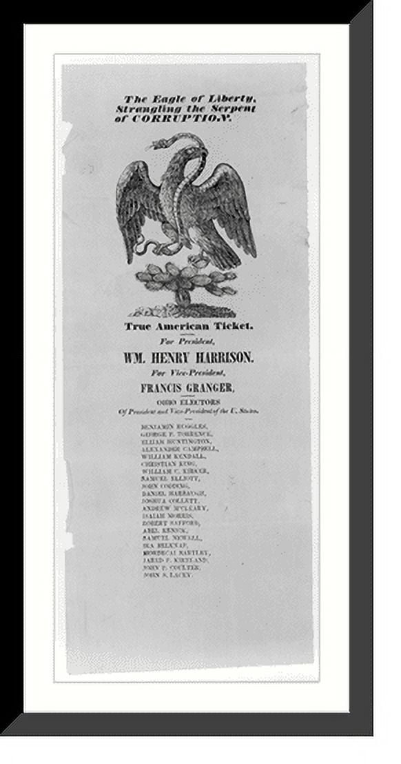 Historic Framed Print, The eagle of liberty strangling the serpent of ...