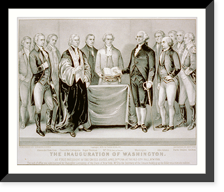 Historic Framed Print, The inauguration of Washington: as first ...