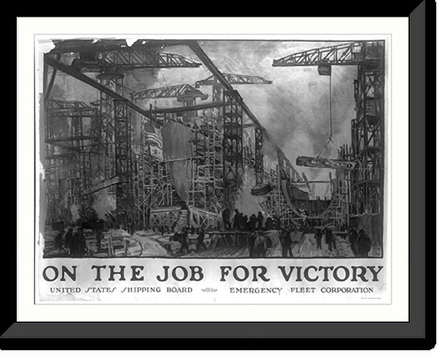Historic Framed Print, On the job for victory United States Shipping ...