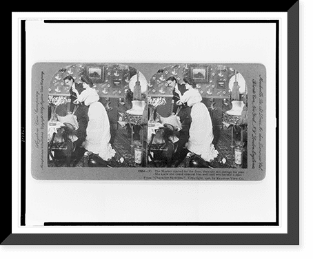 Historic Framed Print, The masher started for the door, then she did ...