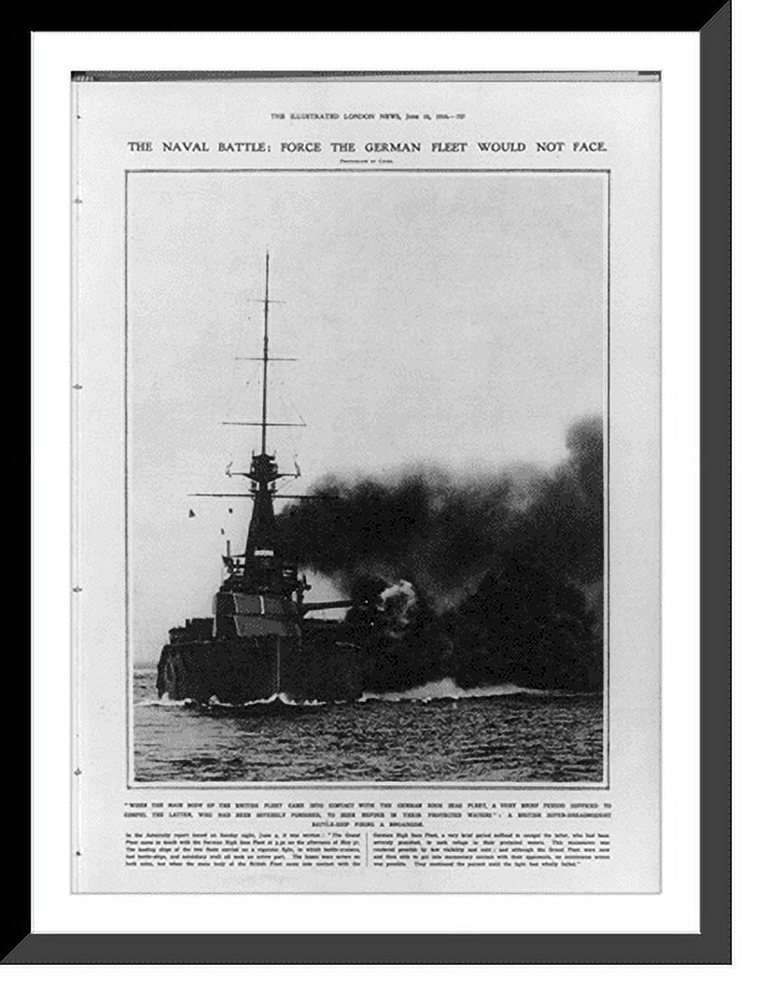 Historic Framed Print, The naval battle force the German fleet would ...