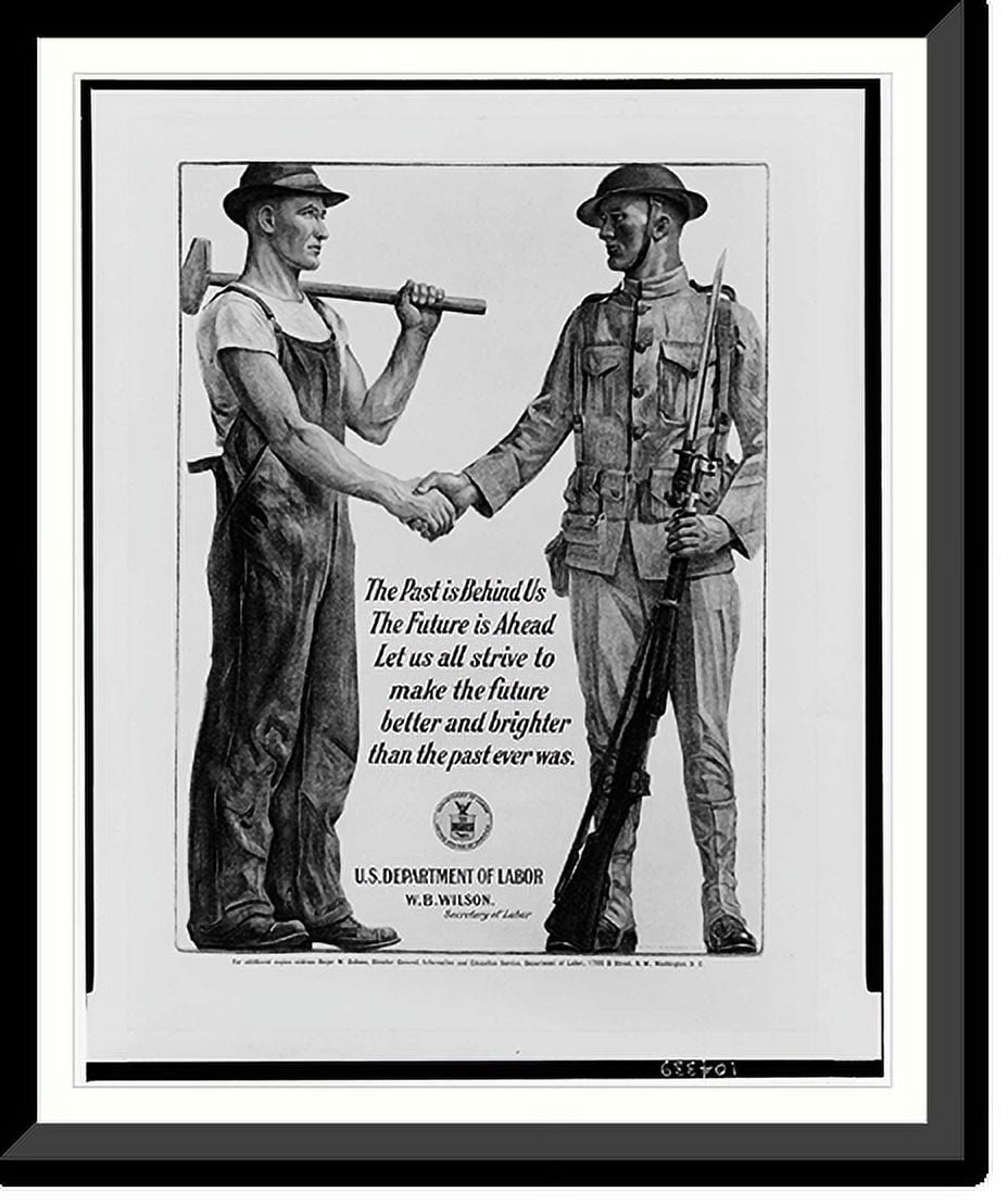 Historic Framed Print, The past is behind us the future is ahead. Let ...