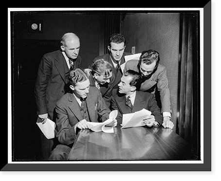 Historic Framed Print, The penthouse studio for radio broadcasts on the ...