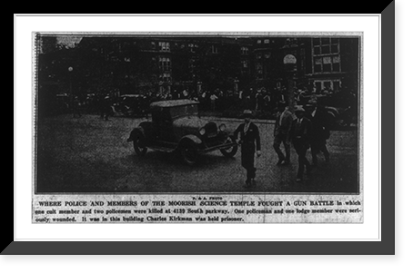 Historic Framed Print, Where police and members of the Moorish Science ...
