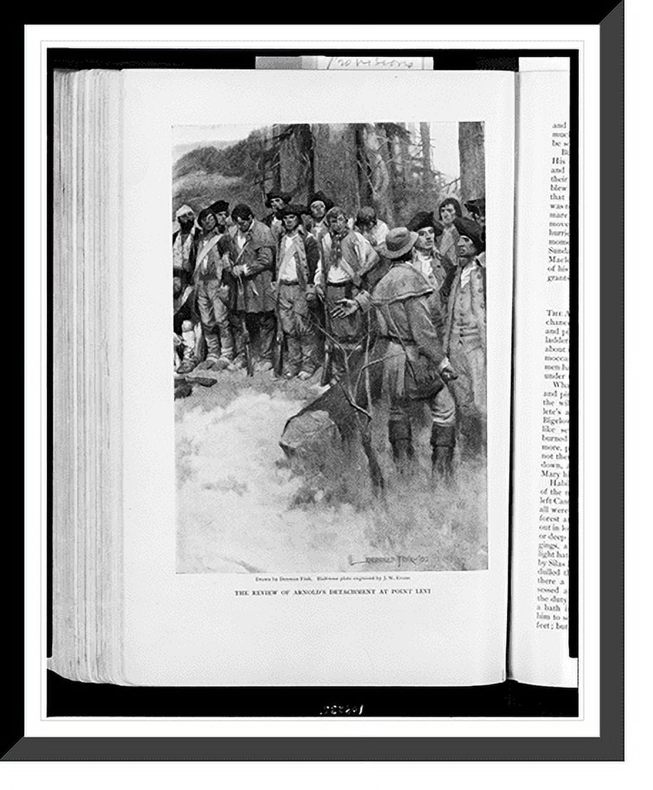 Historic Framed Print, The review of Arnold's detachment at Point Levi ...