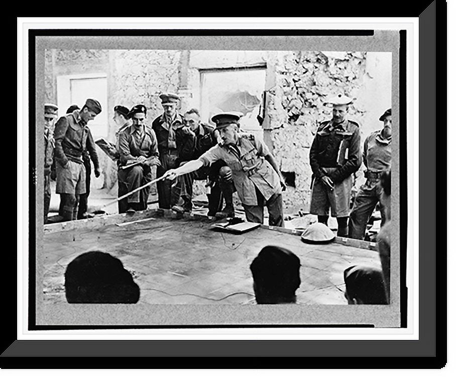 Historic Framed Print, The second battle of Libya. Before zero hour ...