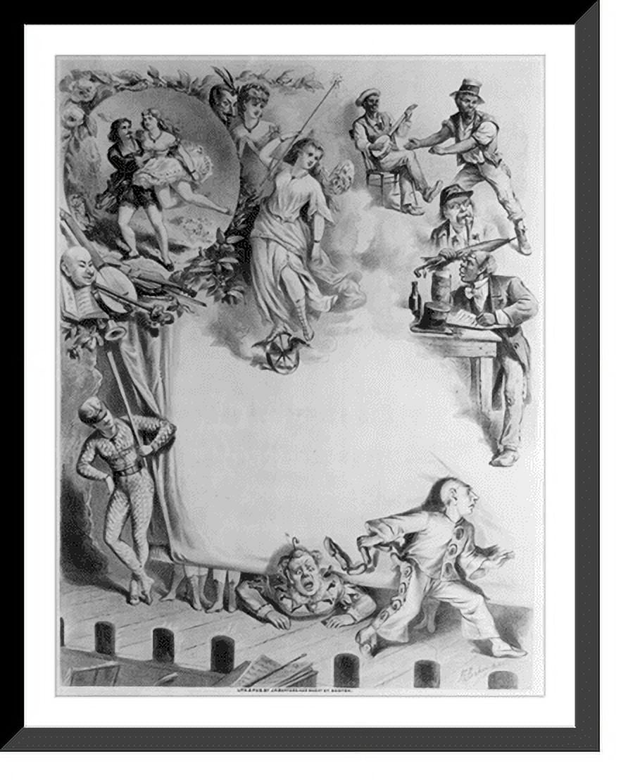 Historic Framed Print, [ showcard with humorous illustrations], 17-7/8 ...