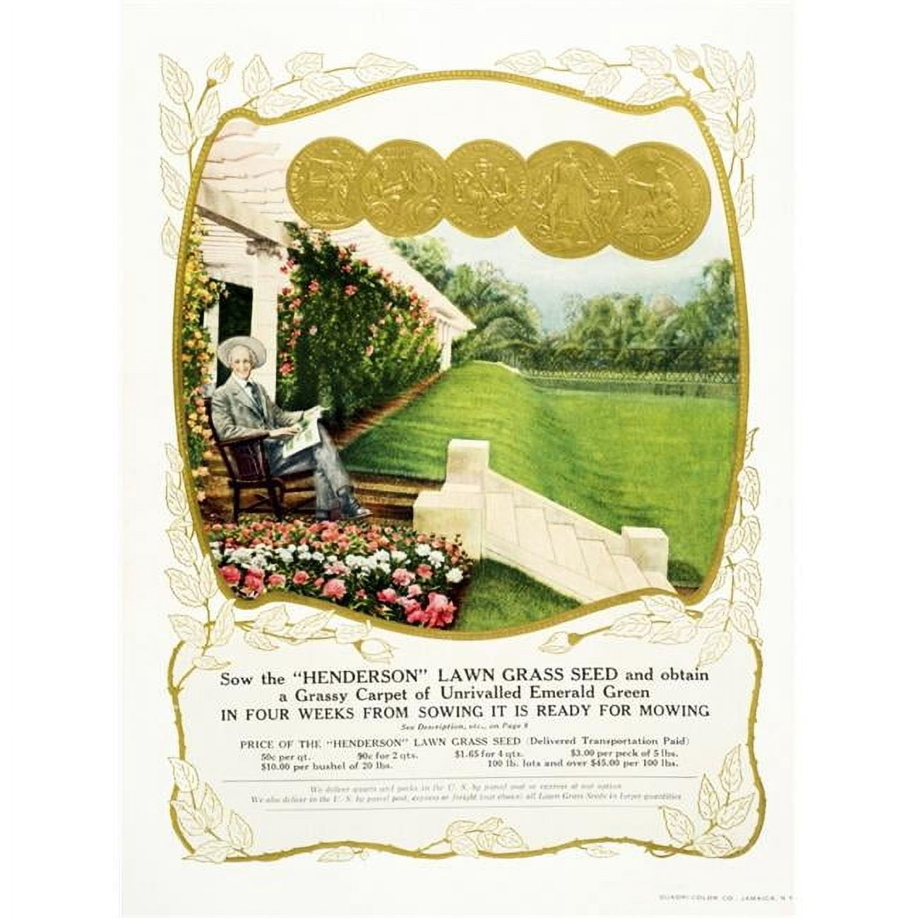 Historic Henderson Lawn Grass Seed Advertisement From 20th Century ...