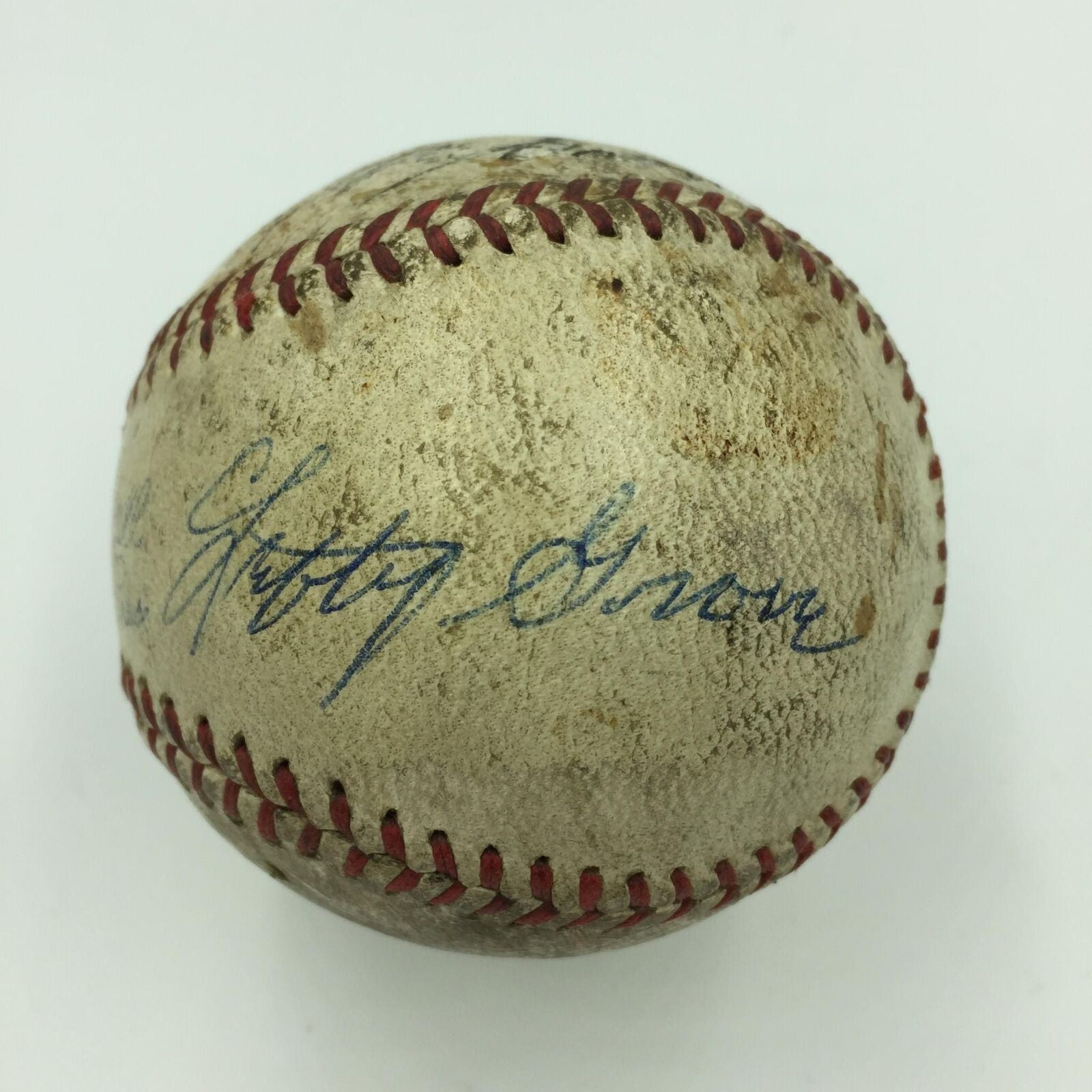 Historic Lefty Grove Signed Heavily Inscribed 1935 Game Used Win ...