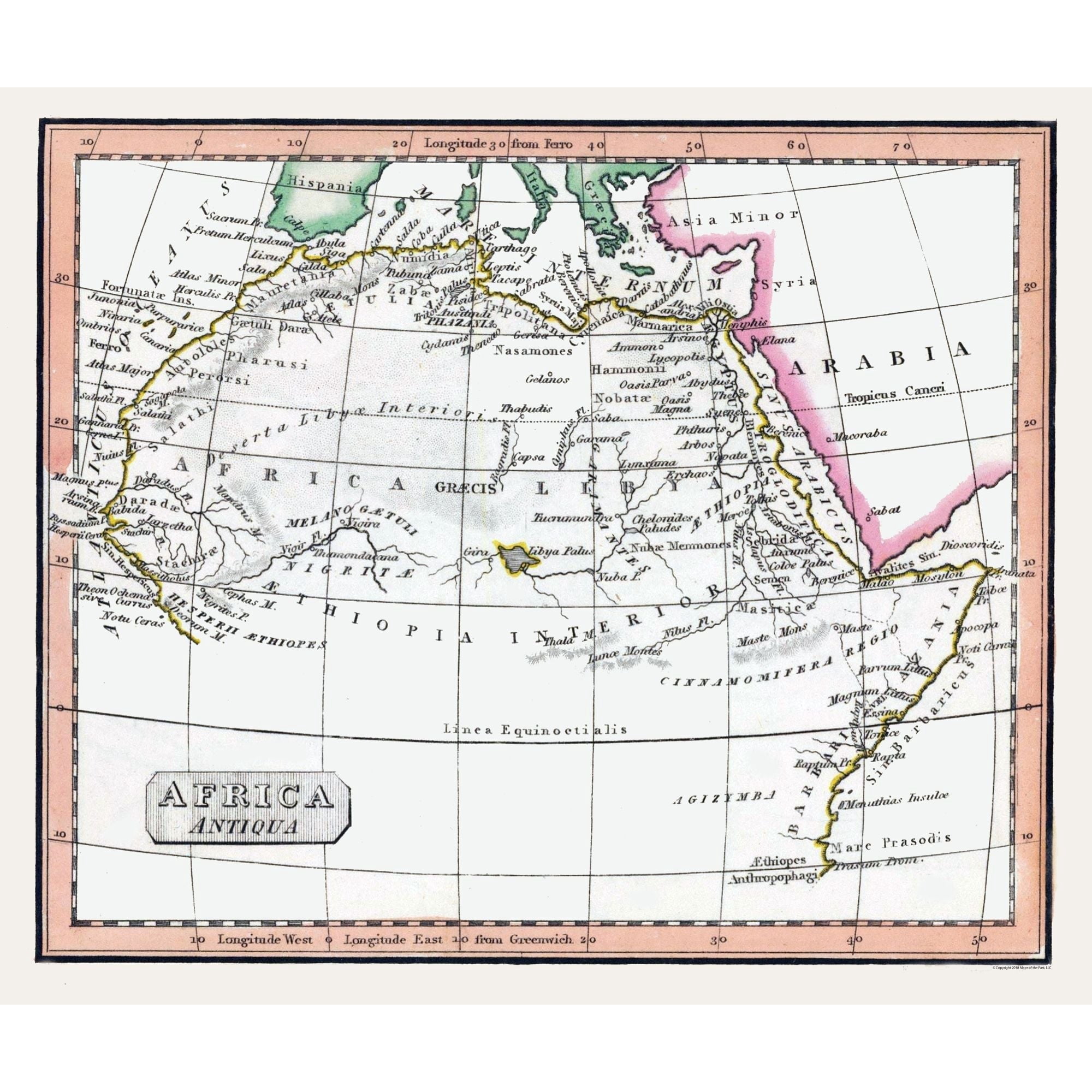 Historic Map - Africa Northern Ancient - Fenner 1830 - 27.38 x 23 ...