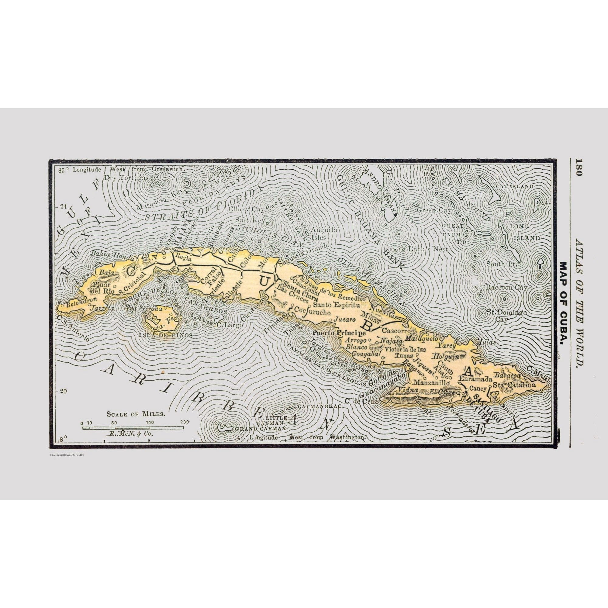 Historic Map - Cuba - Alden 1886 - 35.69 x 23 - Vintage Wall Art ...