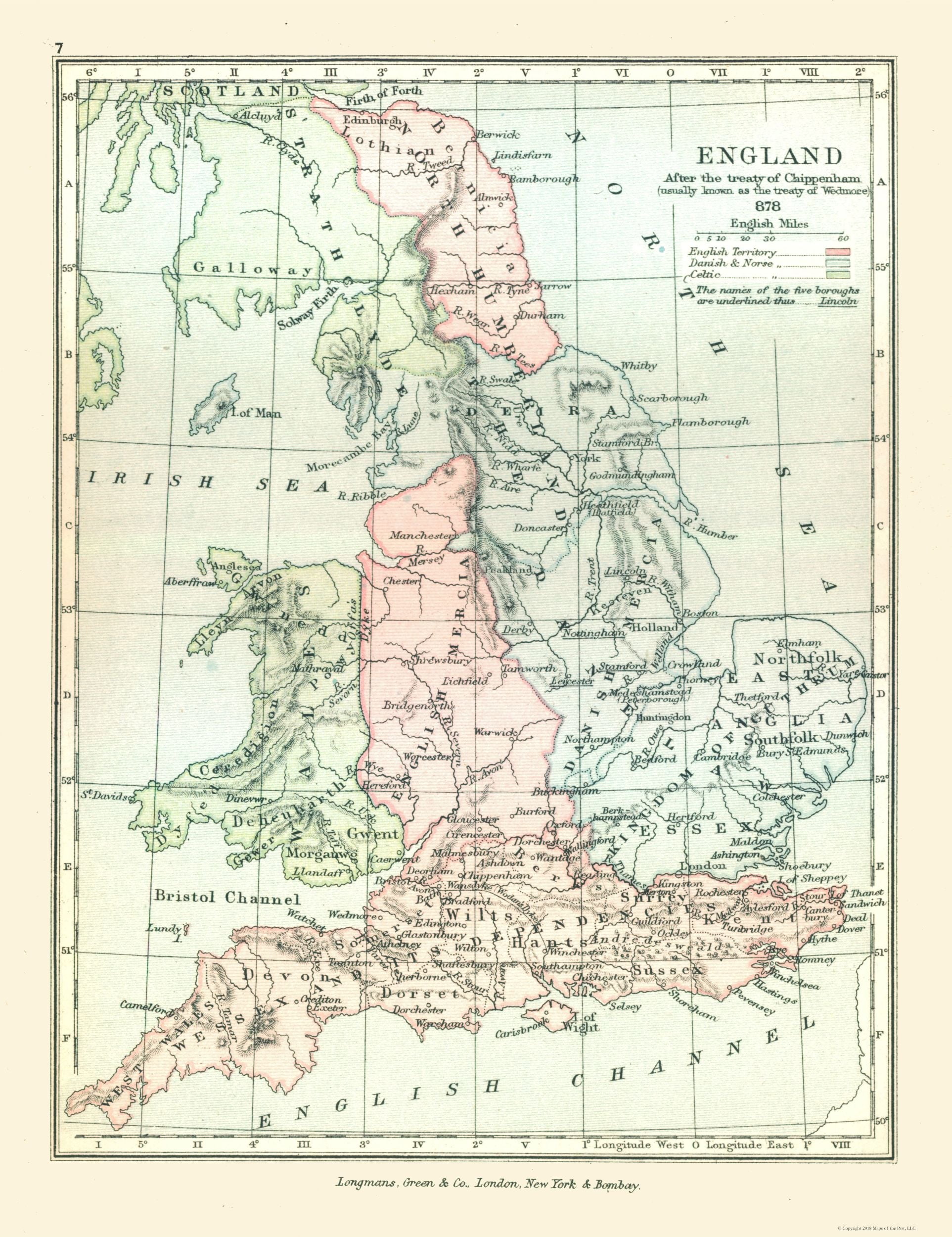 Historic Map - England 878 - Gardiner 1902 - Vintage Wall Art - Walmart.com