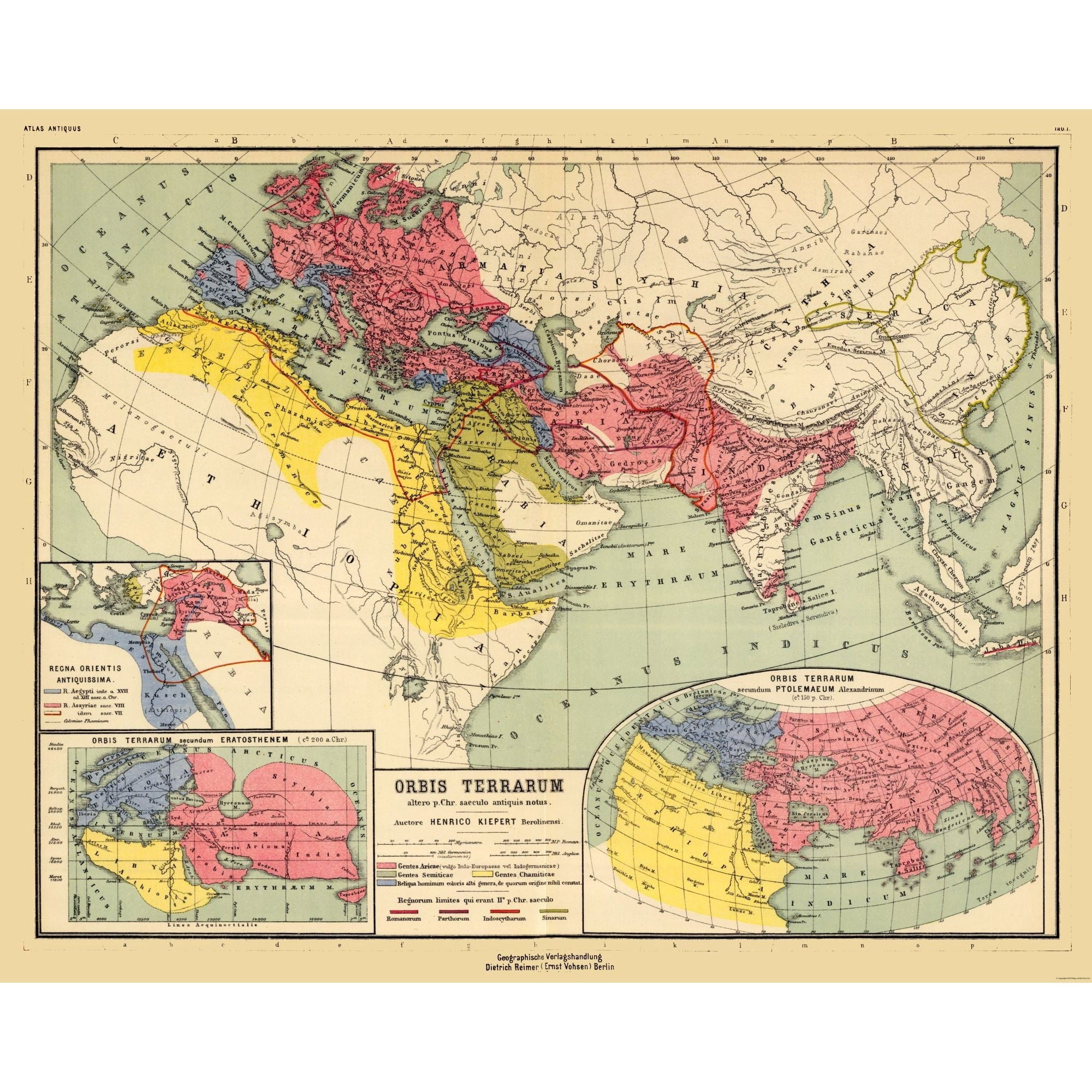 Historic Map - European World - Kiepert 1903 - 28.74 x 23 - Vintage ...