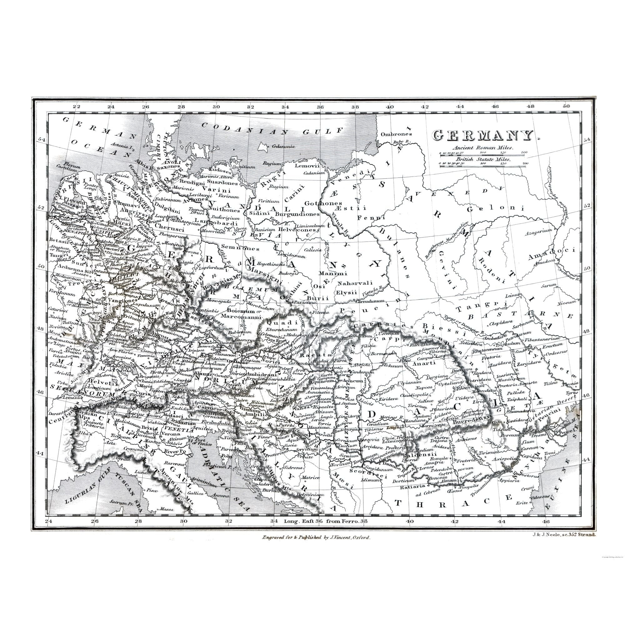 Historic Map - Germany - Oxford 1828 - 29.06 x 23 - Vintage Wall Art ...