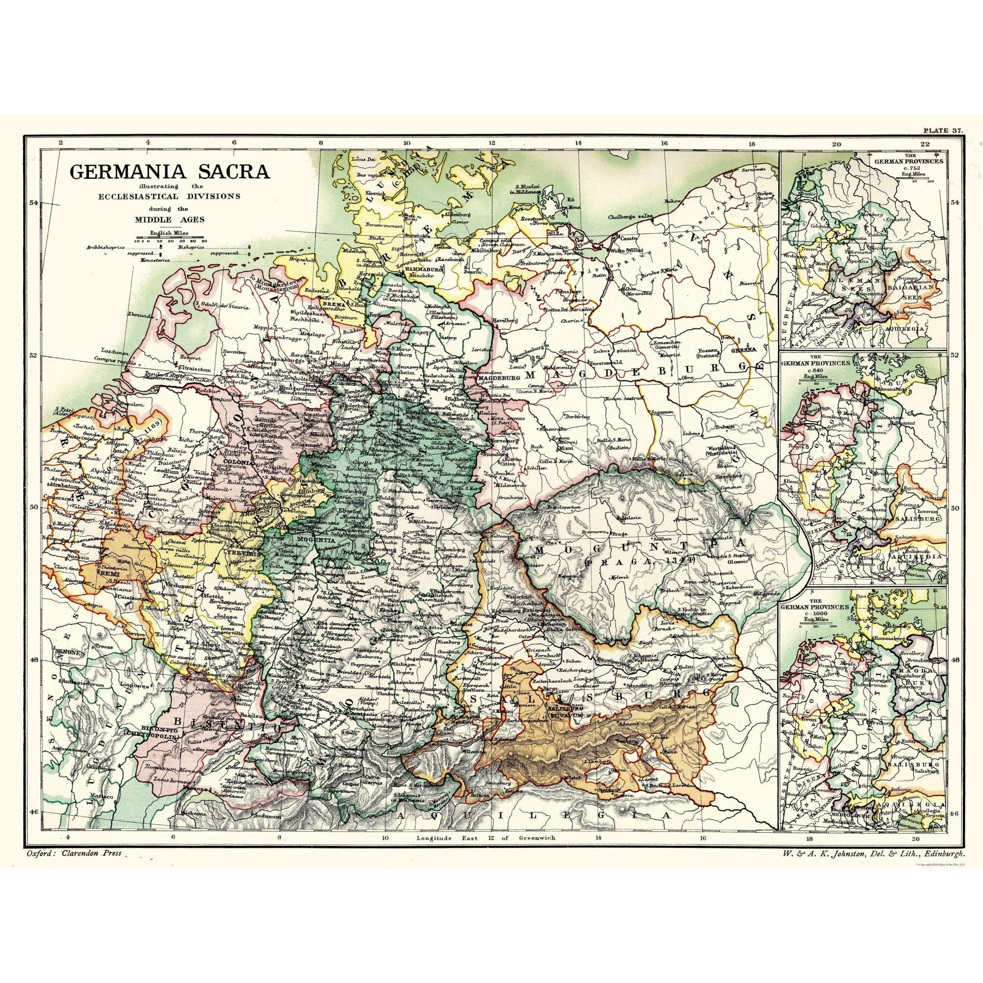 Historic Map - Germany Religion - Poole 1902 - 29.98 x 23 - Vintage ...