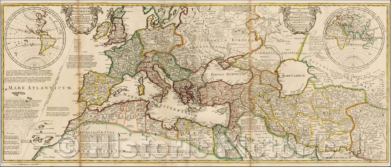 Historic Map - Historical Map of The Roman Empire and The neighboring ...