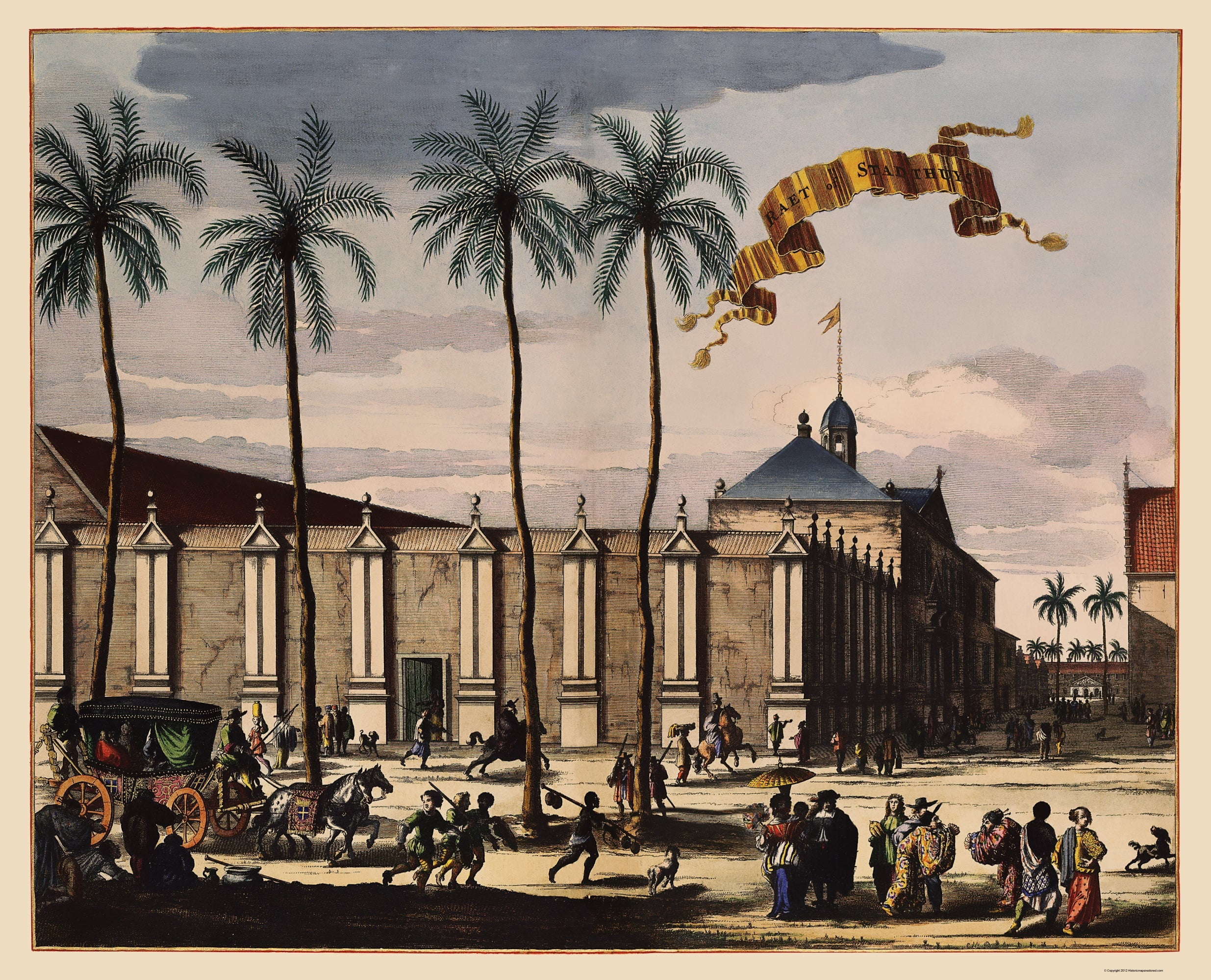 Historic Map - Stadthuys Indonesia - Nieuhoff 1682 - 23 x 28.41 ...