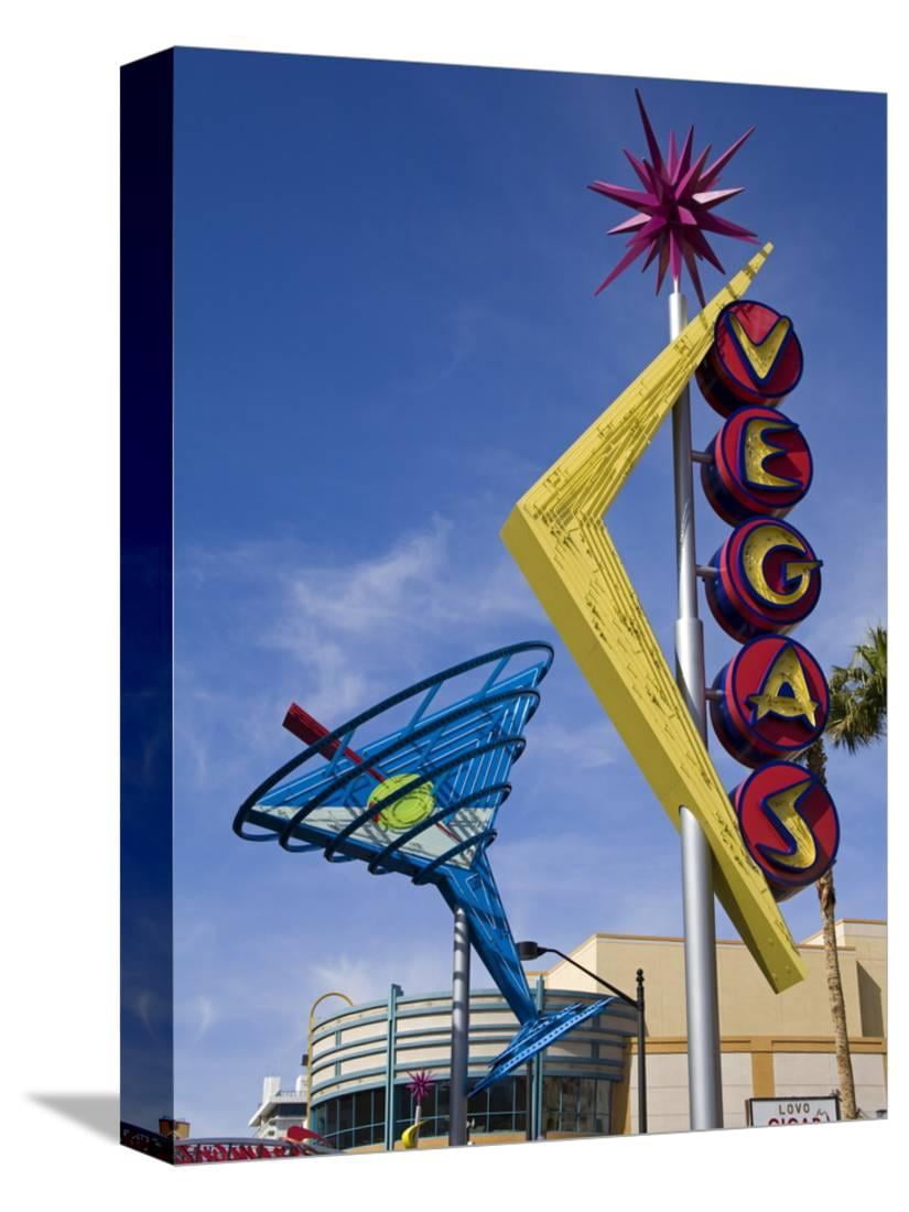 Historic Oscars Martini Neon Sign on Fremont Street, Las Vegas, Nevada ...