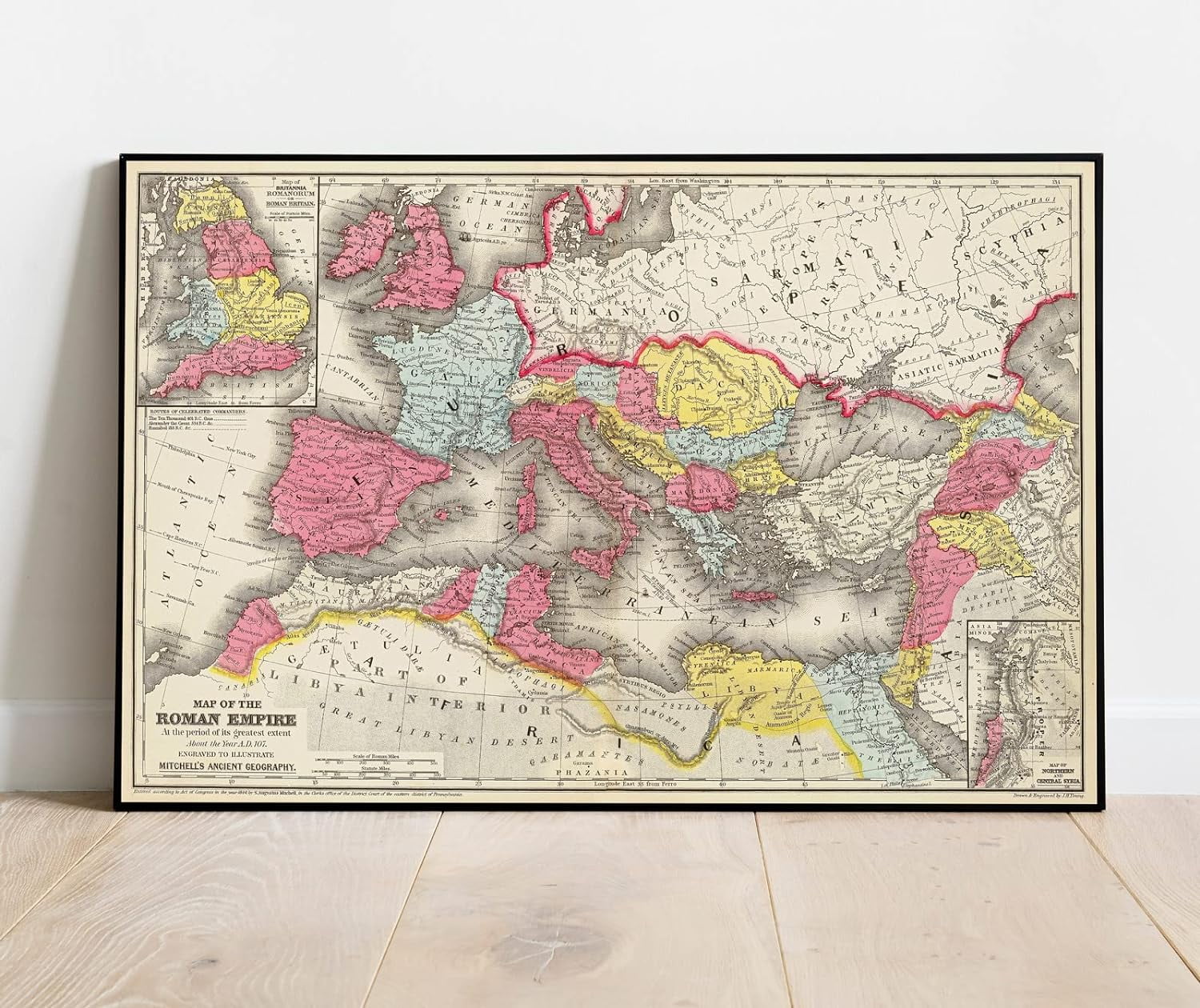 Historic Pictoric Map : Rome, Eastern Hemisphere Map of the Roman ...