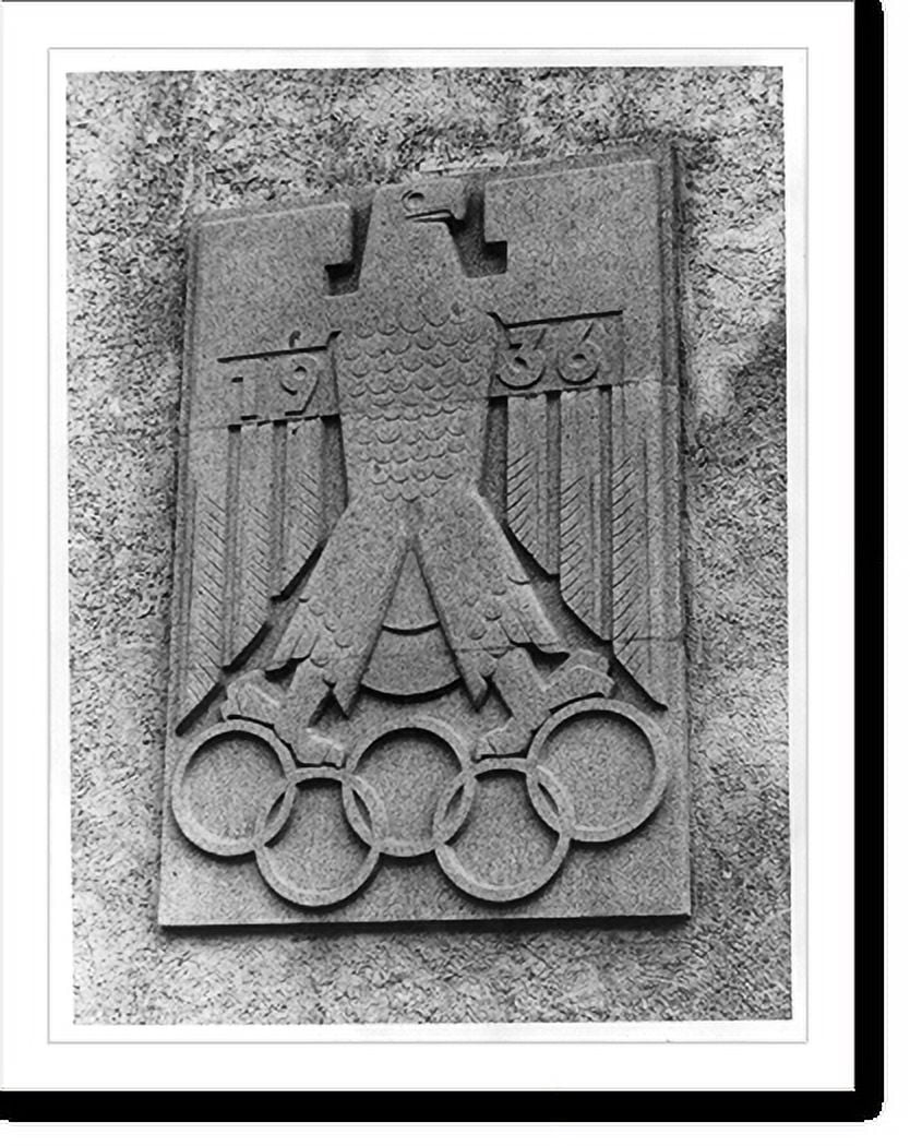Historic Print, [1936 Olympic games, Berlin, Germany: detail of granite ...