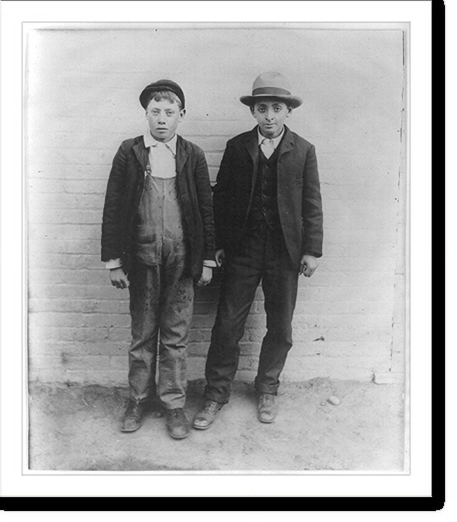 Historic Print, [2 boys posed, full lgth., in front of wall, Denver ...