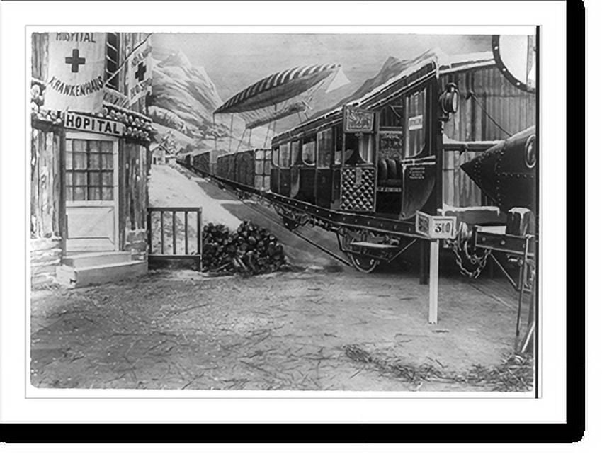 Historic Print, [2 stills form motion picutre, The Impossible Voyage ...