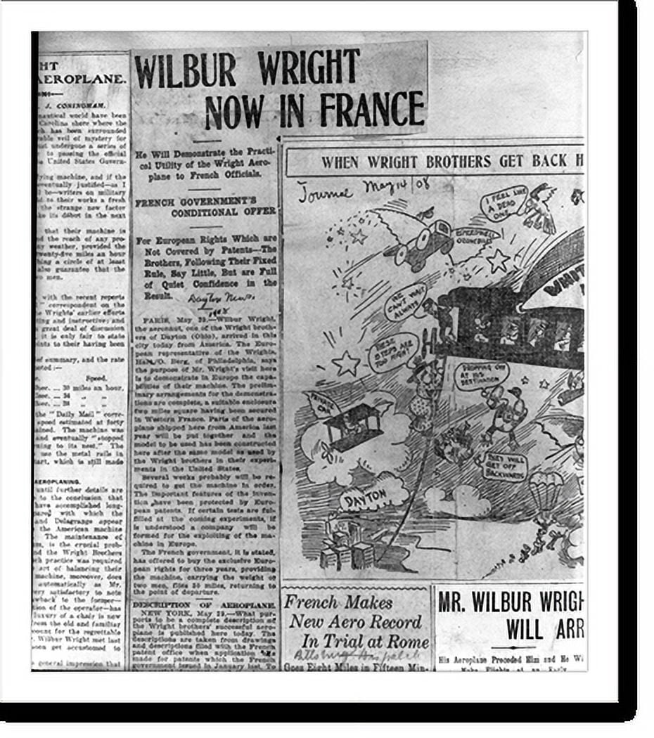 Historic Print, [28 pages of clippings from various U.S. and French ...