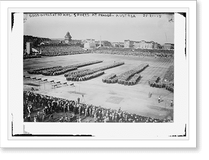 Historic Print, 6000 girls a Sokol Sports at Prague - 2, 18" x 24 ...