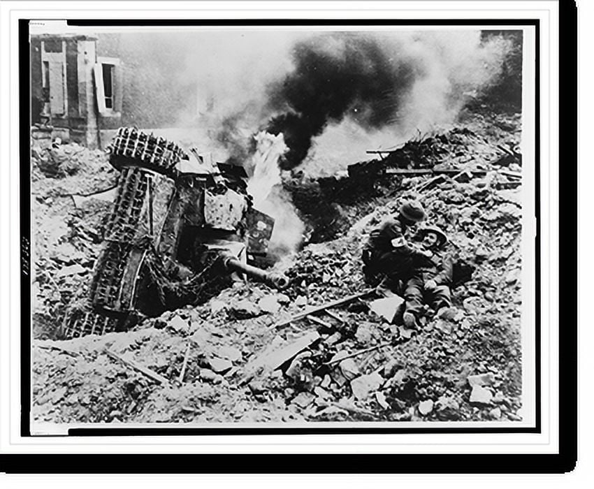 Historic Print, [A Canadian soldier receives attention from a medical ...