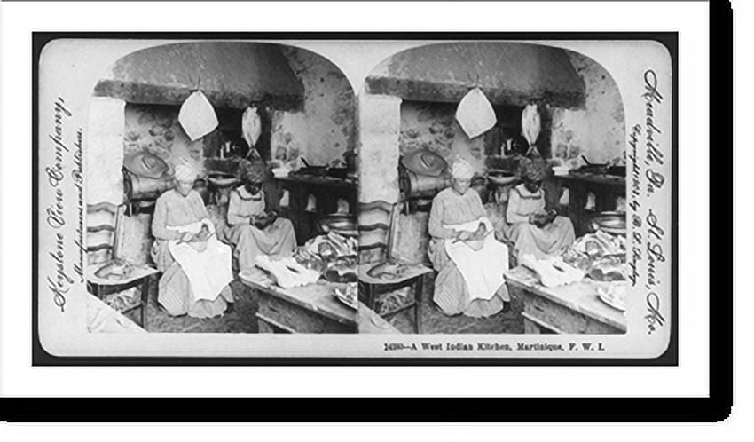 Historic Print, A West Indian kitchen, Martinique, F.W.I., 16" x 20 ...