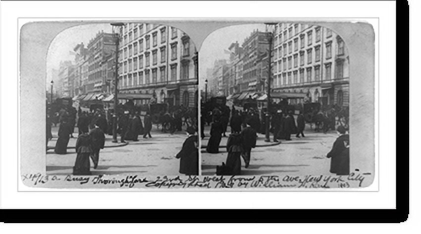 Historic Print, A busy thoroughfare, 23rd St. west from 5th Ave., New ...