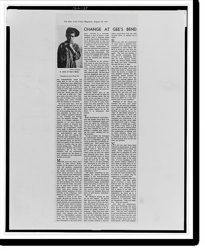 Historic Print, A child of Gee's Bend.Arthur Rothstein., 16" x 20 ...