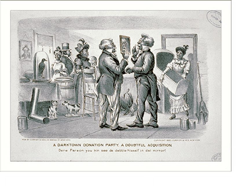 Historic Print, A darktown donation party, a doubtful acquisition: Dere ...