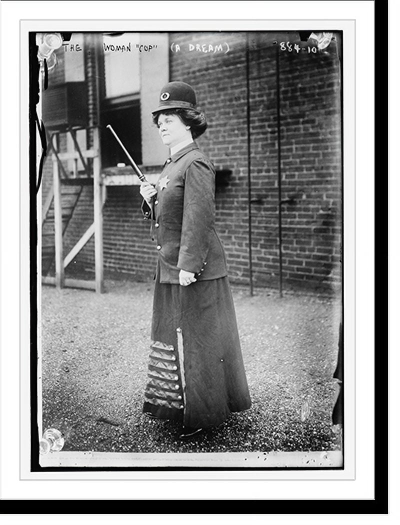Historic Print, A dream - the woman "cop" holding a bobby stick, 18" x ...