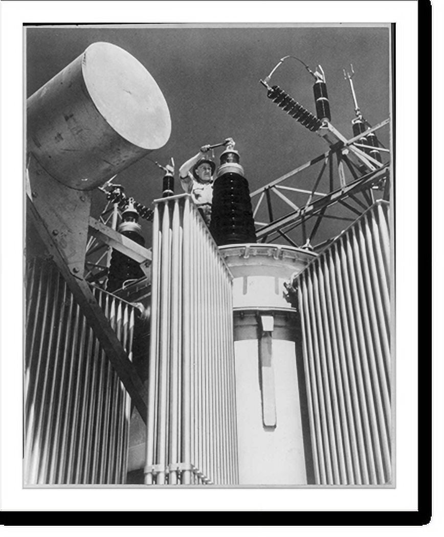 Historic Print, A giant transformer nearing completion in 1941, 18" x ...