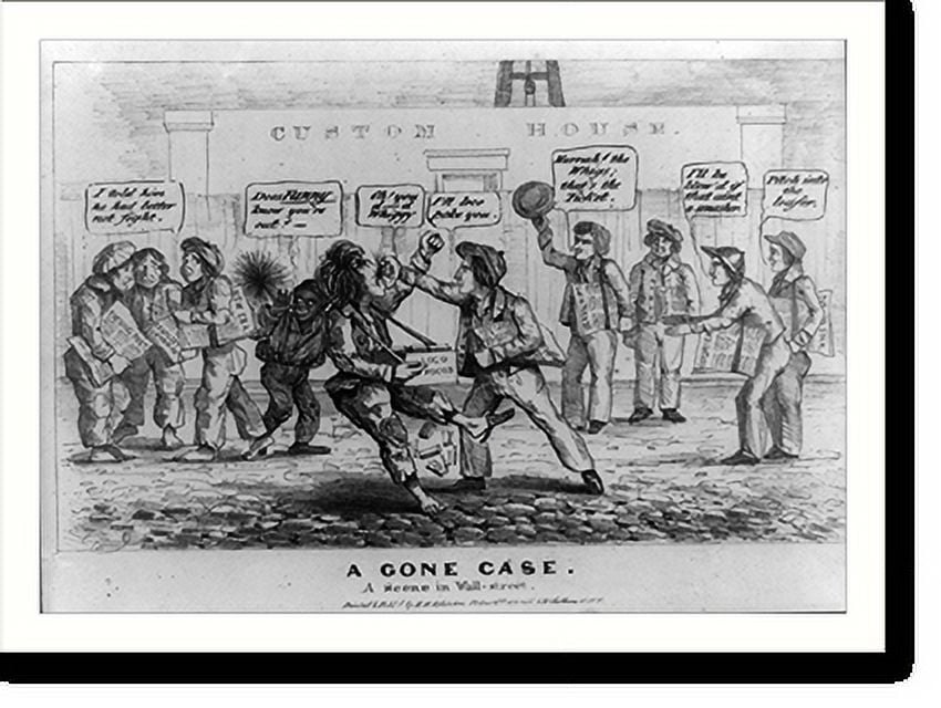 Historic Print, A gone case. A scene in Wall-Street, 16" x 20 ...