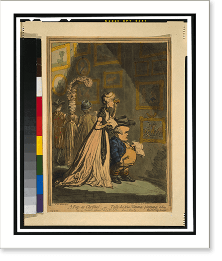 Historic Print, A peep at Christies; - or - Tally-ho, & his nimeney ...