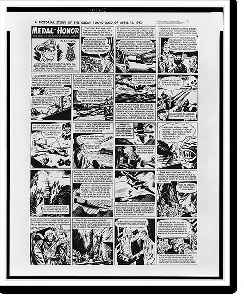 Historic Print, A pictorial story of the great Tokyo raid of April 18 ...