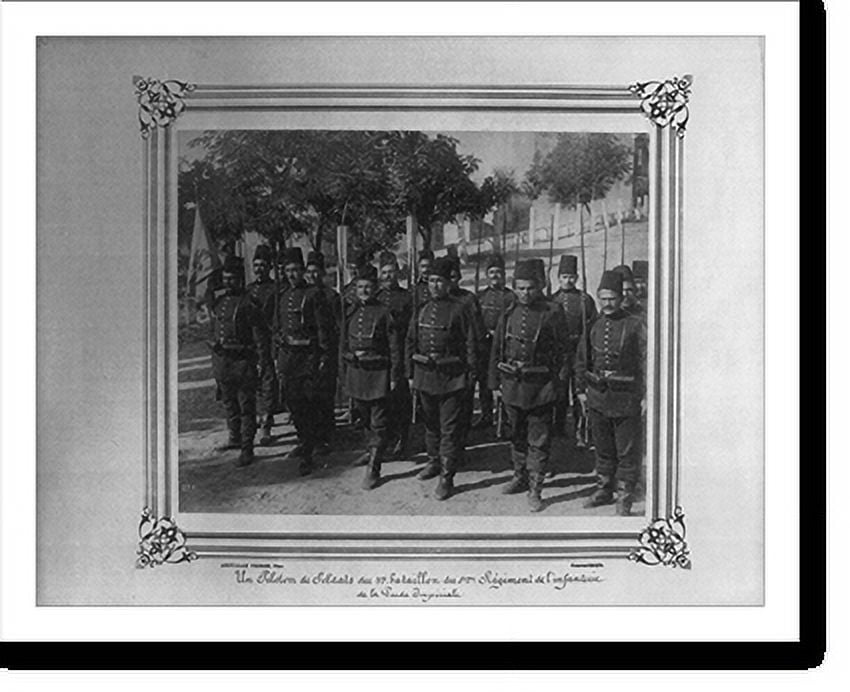 Historic Print, [A platoon of soldiers from the First Battalion of the ...