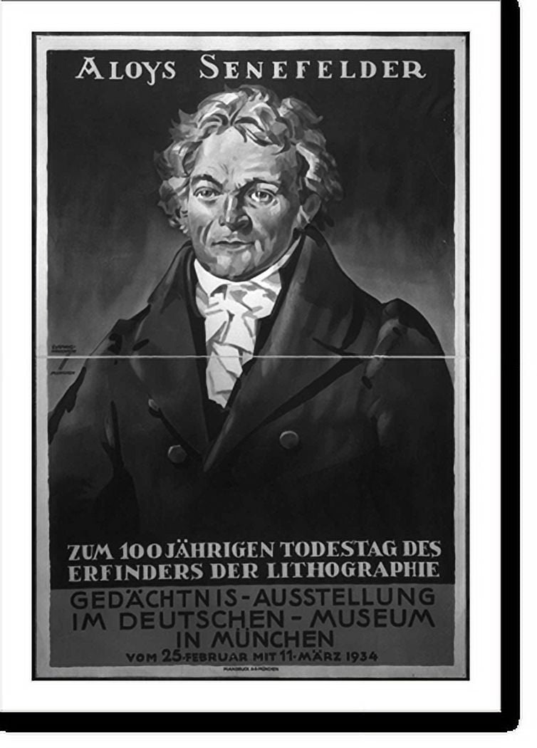Historic Print, ALOYS SENEFELDER, 16" x 20" - Walmart.com