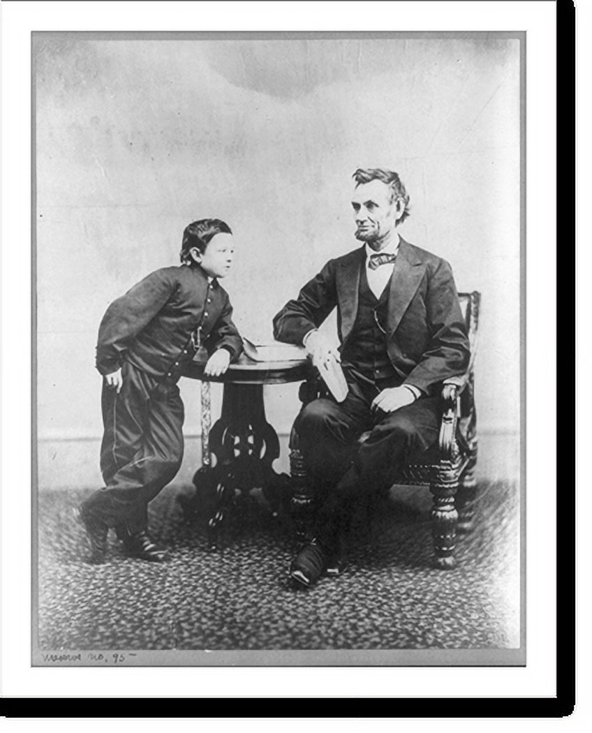 Historic Print, [Abraham Lincoln, seated and holding a book, with his ...