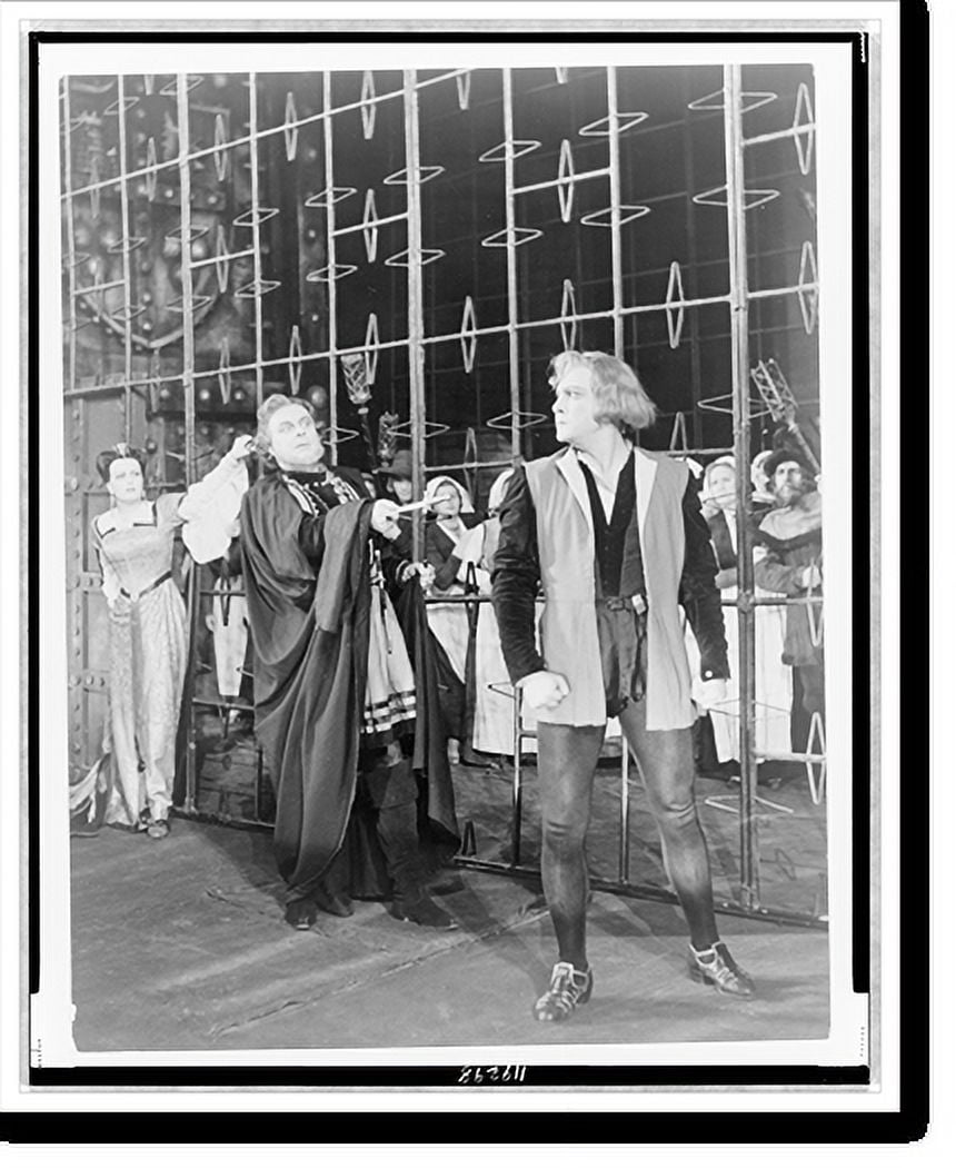 Historic Print, [Act III, Scene 2 of Hamlet, showing Claudius handing ...