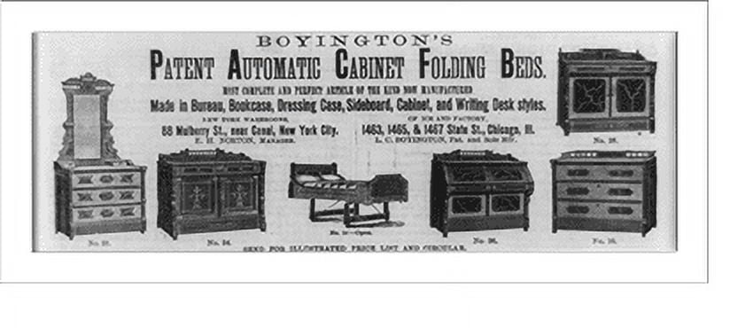 Historic Print, [Advertisement for Boyington's patent automatic cabinet ...