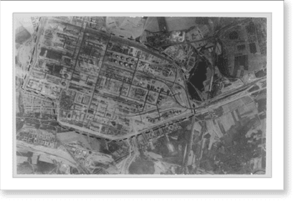 Historic Print, [Aerial photo of strategic bombing by 8th USAF, World ...