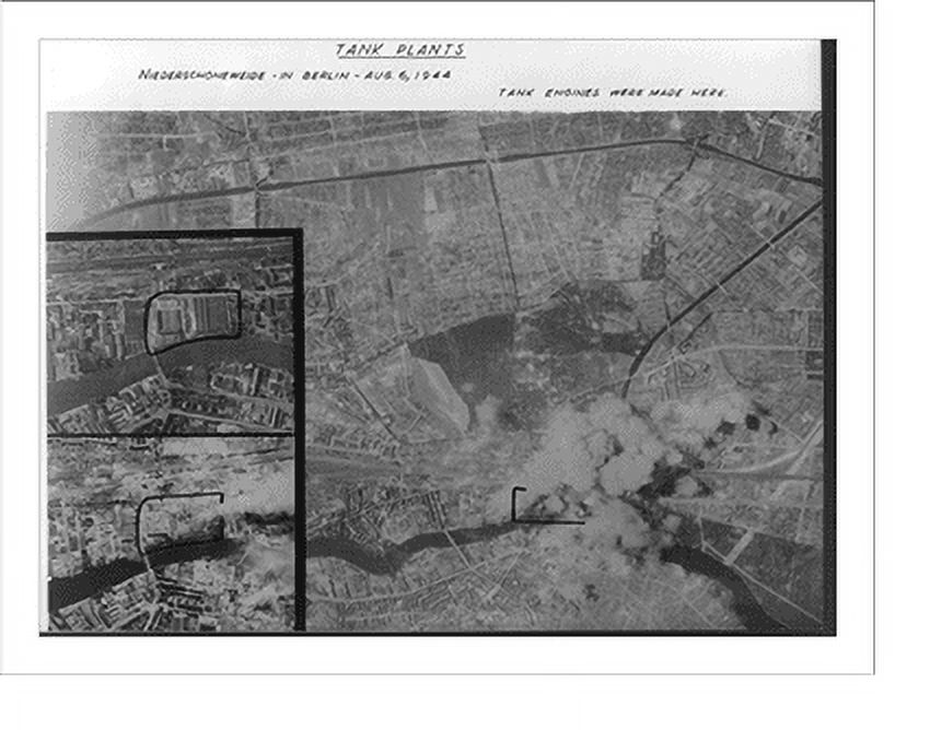 Historic Print, [Aerial photos of strategic bombing by 8th USAF, World ...