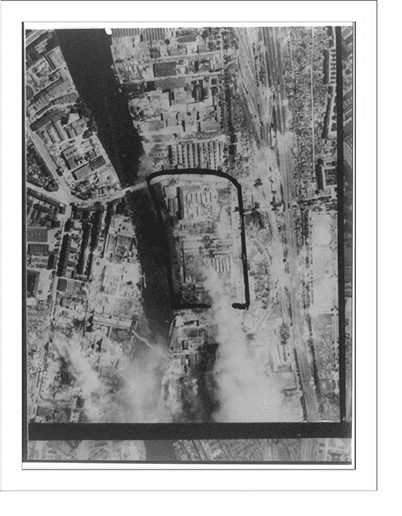 Historic Print, [Aerial photos of strategic bombing by 8th USAF, World ...
