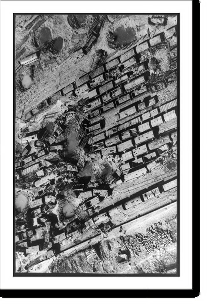 Historic Print, [Aerial view of rail yard at Worms, Germany, destroyed ...
