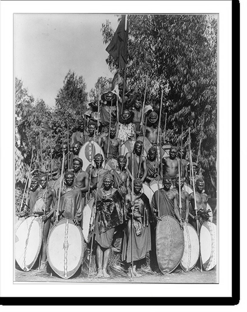 Historic Print, [Africa. Group of Kavirondo natives posed in standing ...