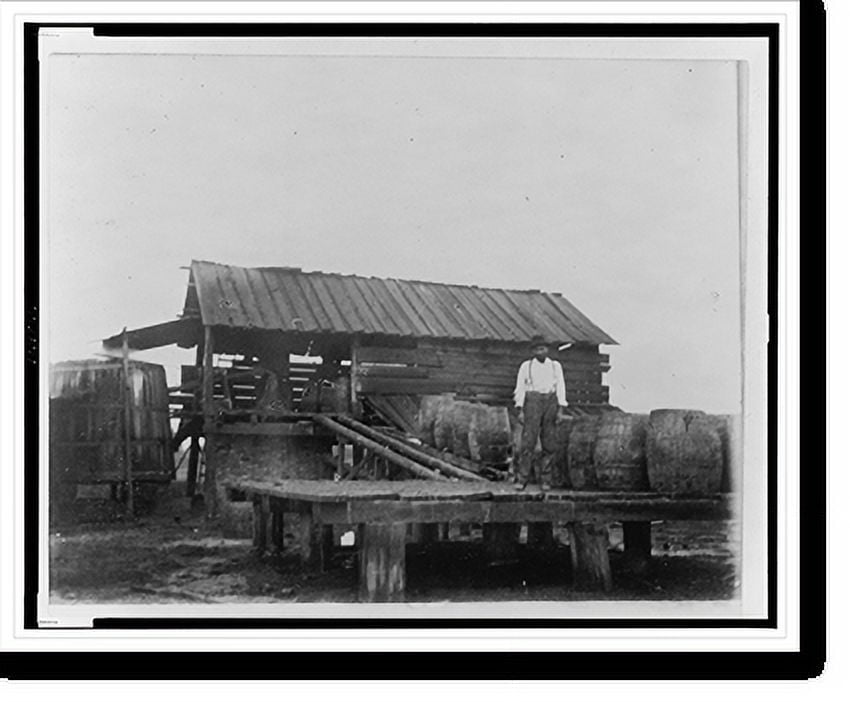 Historic Print, [African American man standing on platform or loading ...